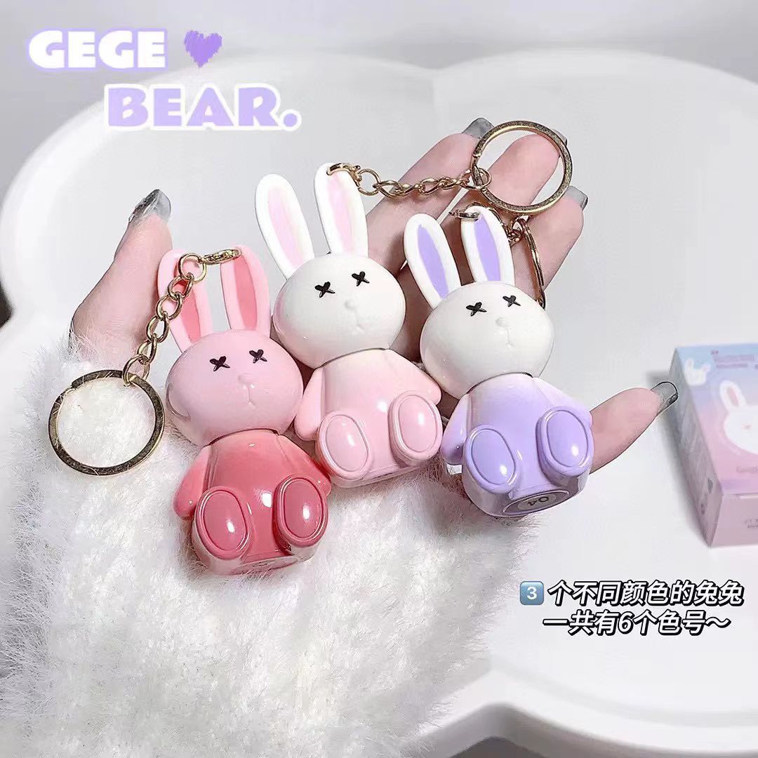 Gege Bear Rabbit Keychain Lip Gloss Shade 03 – beautygirl-pk