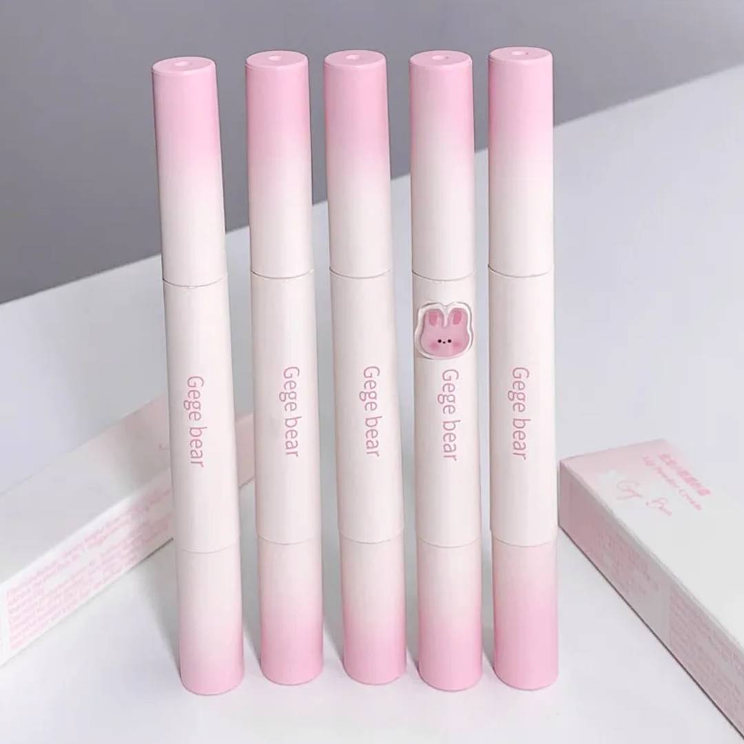 Gege Bear Cushion Gloss Lip Powder Cream Matte Lip Gloss 4Pcs Set – beautygirl-pk