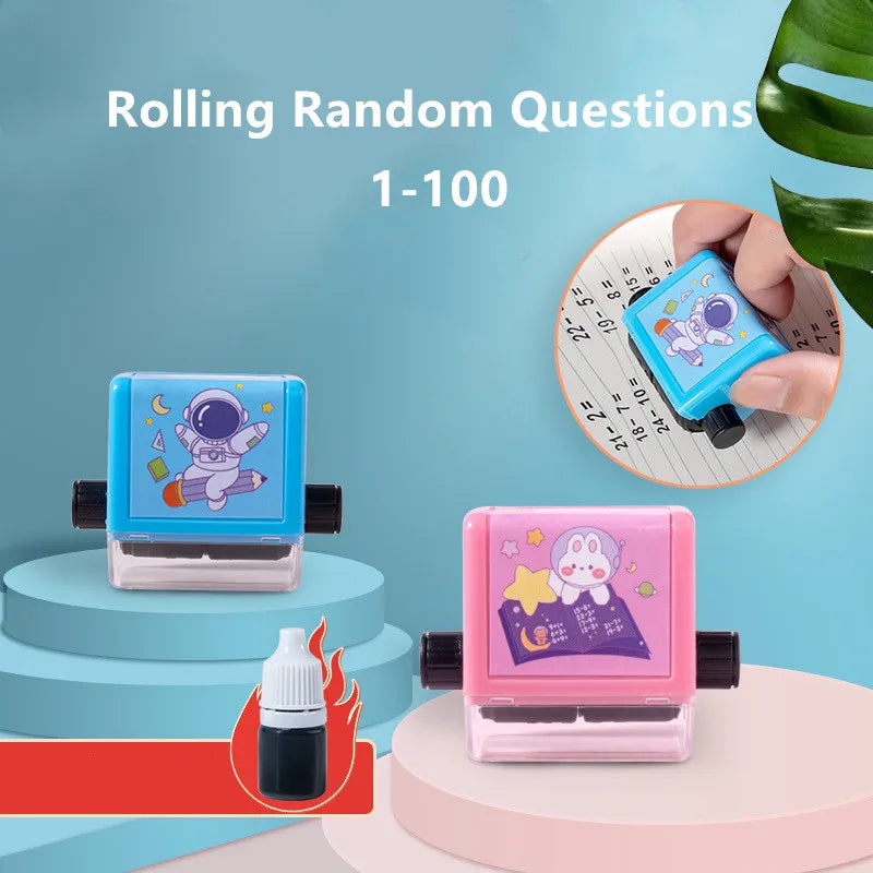 Reusable Digital Teaching Roller Stamp Addition and Subtraction Roller ...
