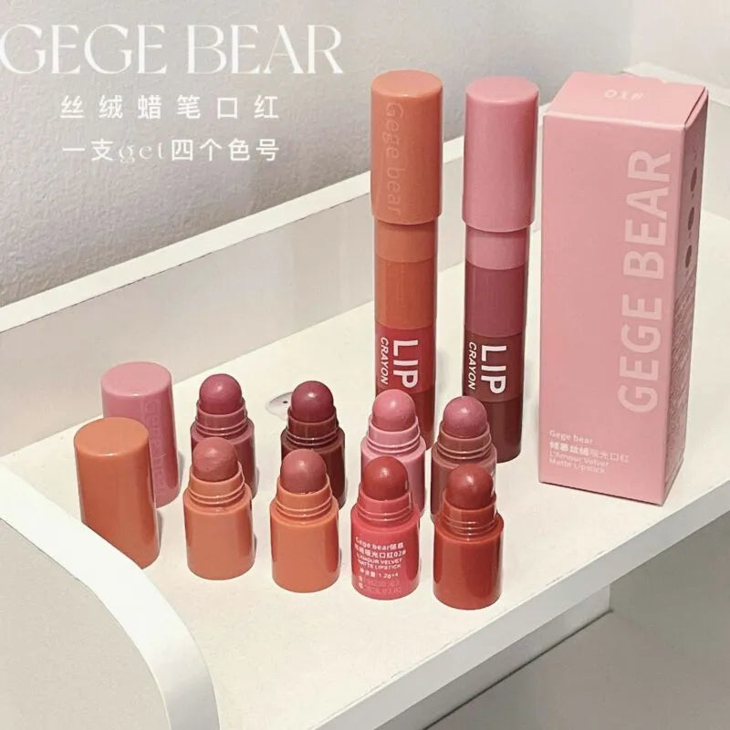 Gege Bear Lip Crayons 4in1 Lipstick – beautygirl-pk
