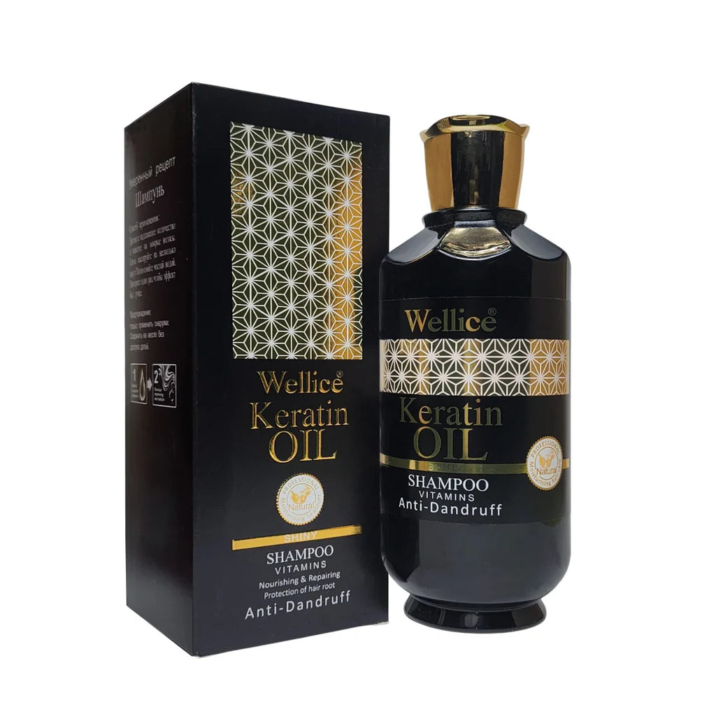 Wellice Premium Edition Keratin Oil Spa Vitamins Anti Dandruff Shampoo – beautygirl-pk