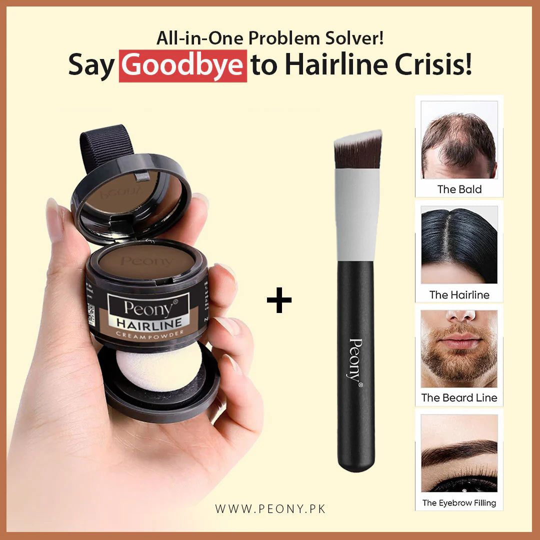 Peony Hairline Creamy Powder + Puff & Blending Brush – beautygirl-pk