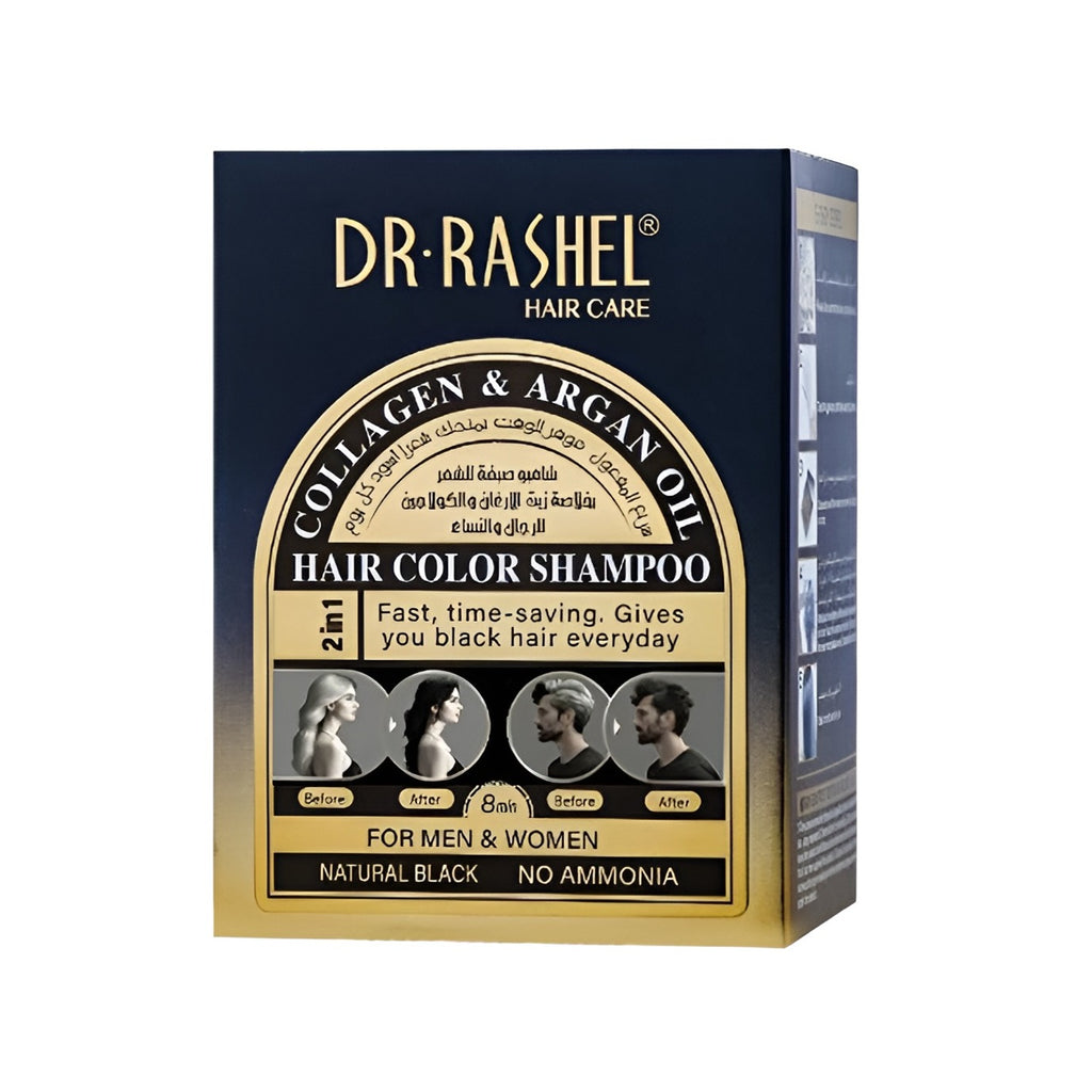 Dr Rashel 2in1 Collagen And Argan Oil Hair Color Shampoo For Men And W ...