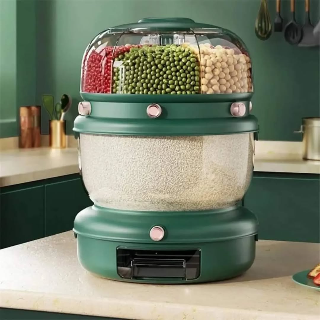 360 Rotating Multi Layer Rice Dispenser Portion Cereal 9kg – beautygirl-pk
