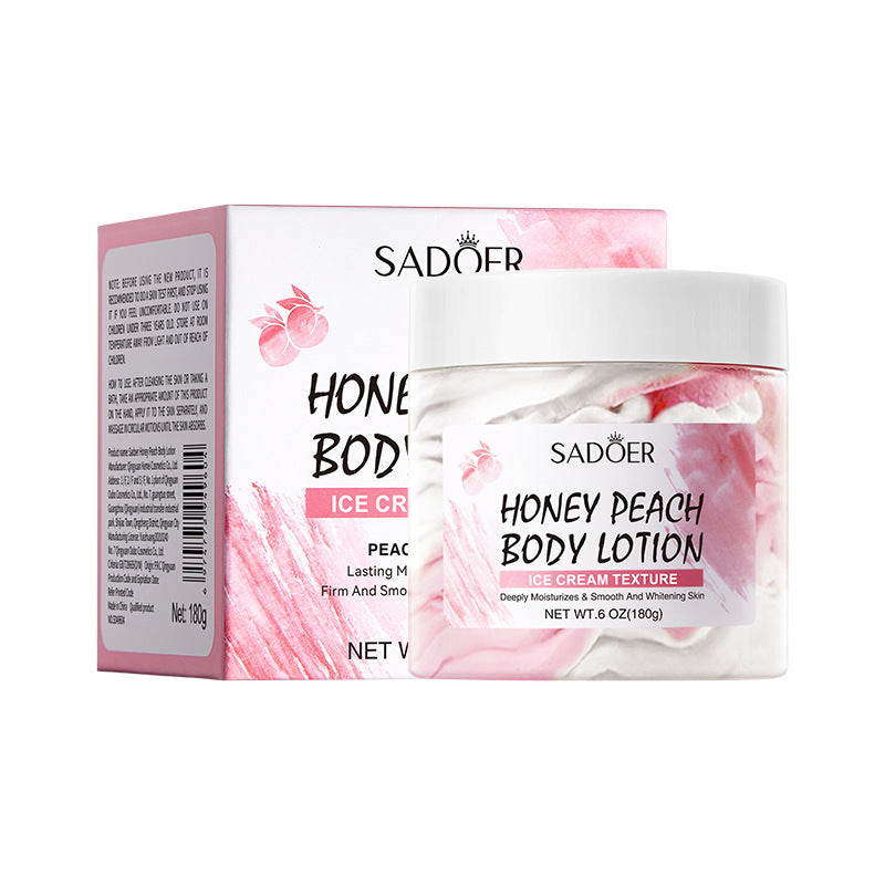 Sadoer Honey Peach Body Lotion Ice Cream Texture 180g – beautygirl-pk