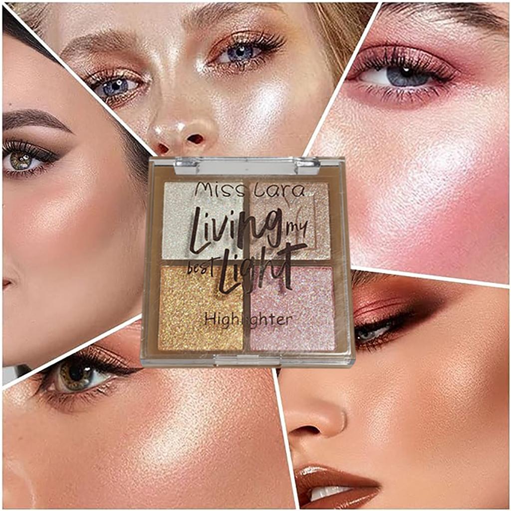 Miss Lara 4 Color Highlighter Palette – beautygirl-pk