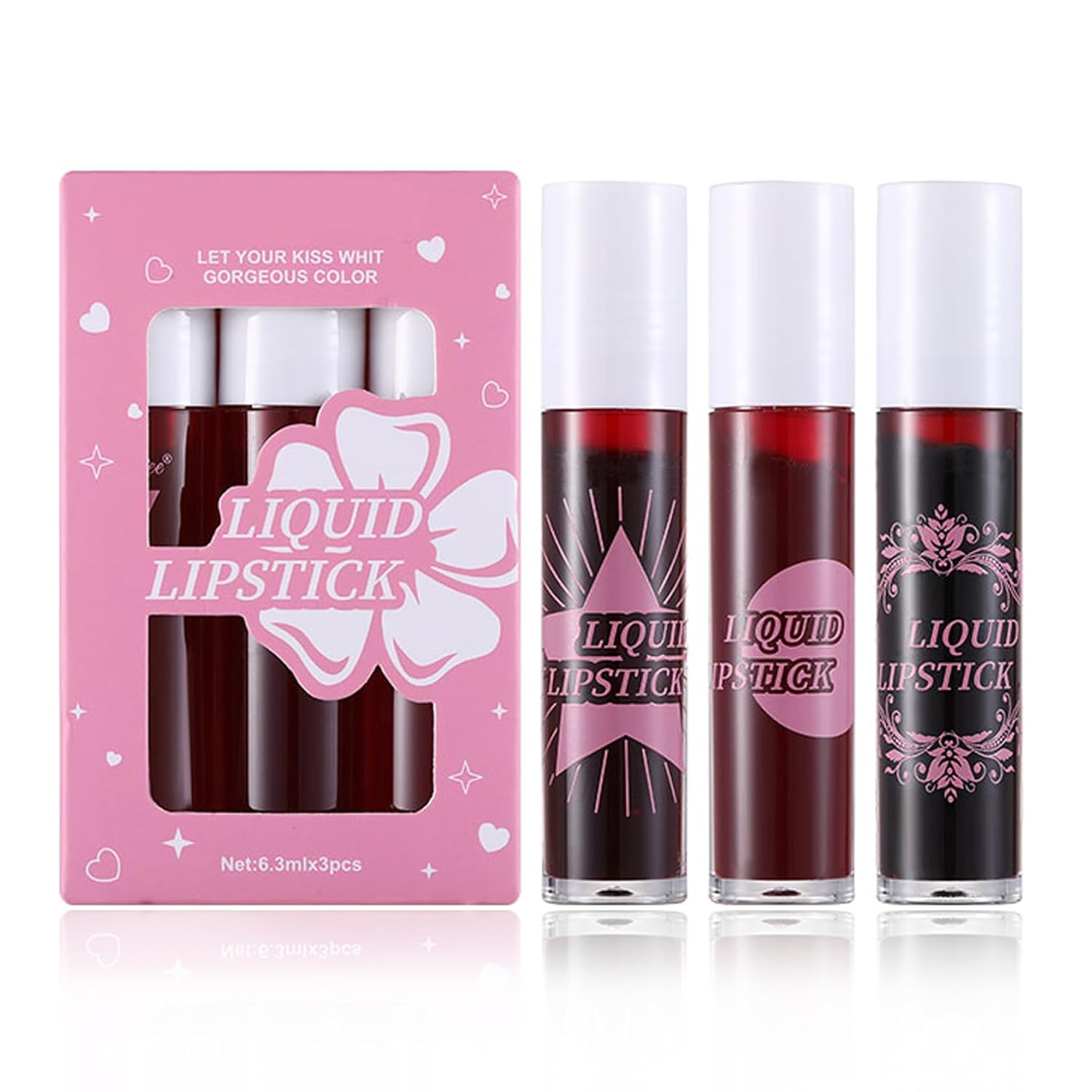Dragon Ranee Let Your Kiss With Gorgeous Color LIQUID LIPSTICK 3 Pcs i ...
