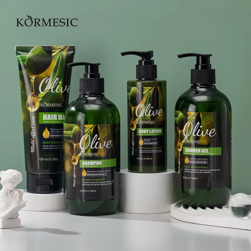 KORMESIC 4in1 Deal Olive Repair Hair Mask Shampoo Shower Gel Body Loti ...