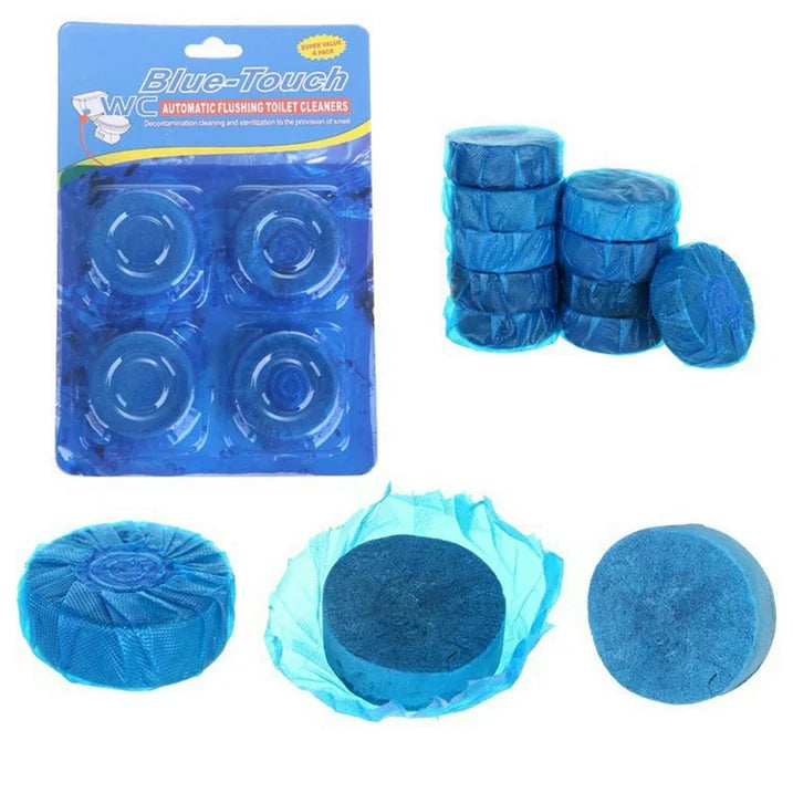 Blue Touch Automatic WC Flushing Toilet Cleaner 4Pcs Set (Pack Of 2 ...