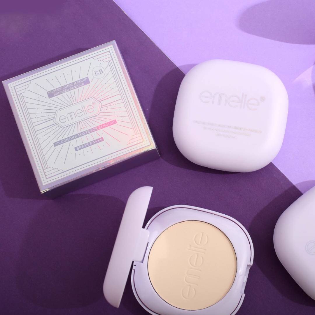 Emelie Professional Makeup Pressed Powder Oil Control Matte For 24 Hou ...