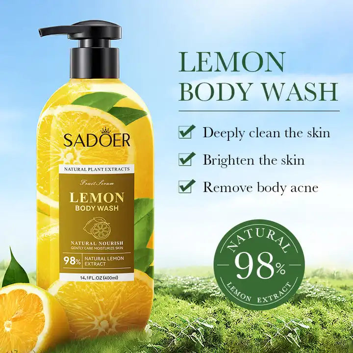 SADOER Lemon Body Wash Whitening Deep Cleansing Shower Gel – beautygirl-pk