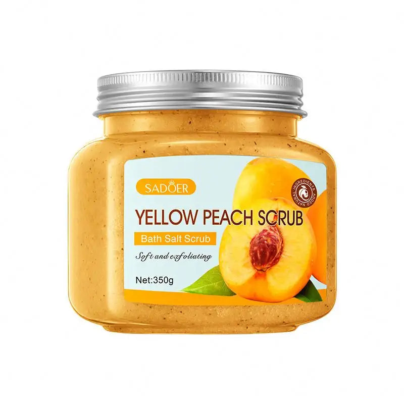 Sadoer Yellow Peach Scrub Soft And Exfoliating Bath Salt Scrub 350g ...