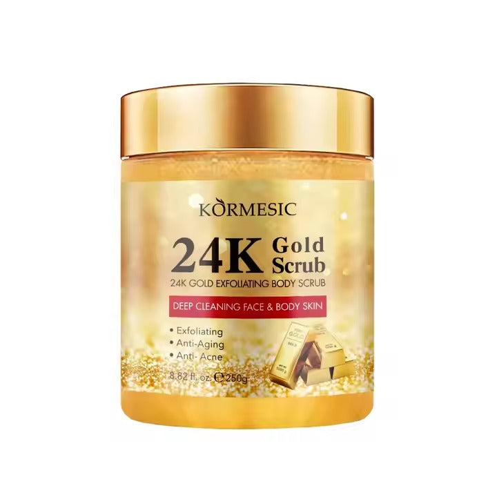KORMESIC 24K Gold Exfoliating Body Scrub Deep Cleansing Face And Body ...