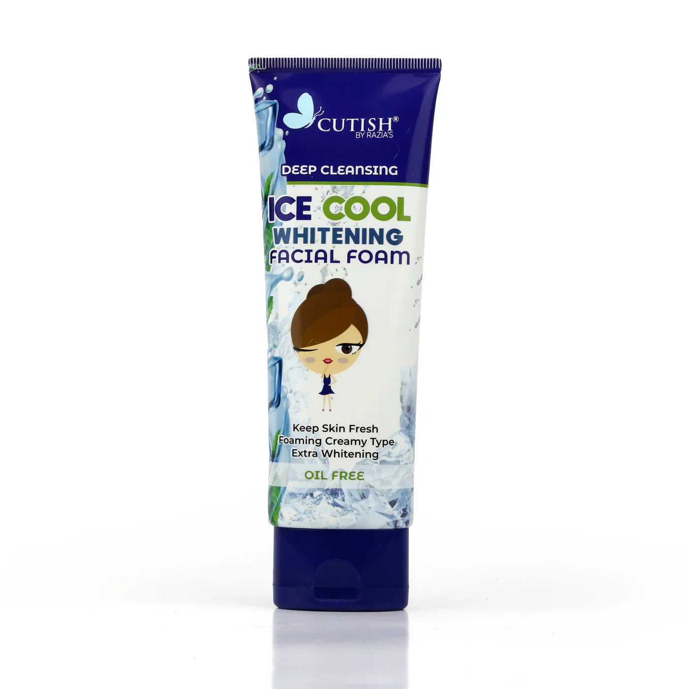 Cutish Deep Cleansing Ice Cool Whitening Facial Foam Oil Free 100g ...
