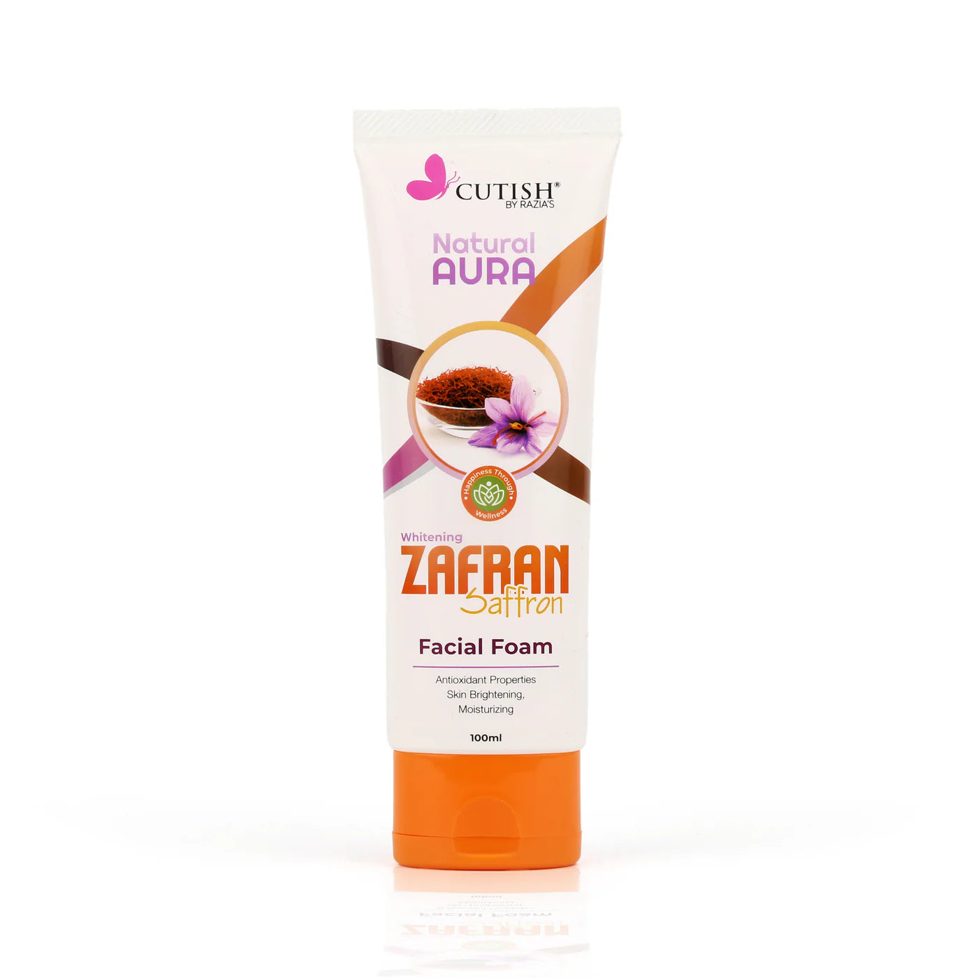 Cutish Natural Aura Whitening Zafran Saffron Facial Foam 100ml ...