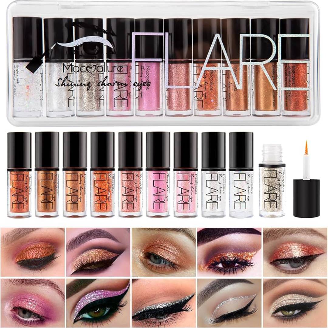 Mocallure Flare Glitter Liquid Eyeshadow 10Pcs Set – beautygirl-pk
