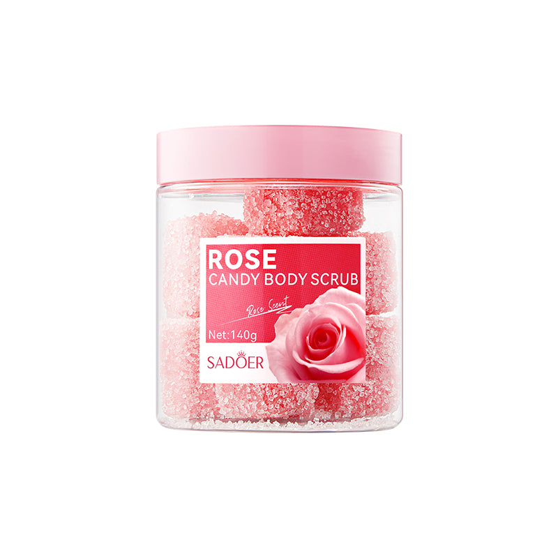 SADOER Rose Candy Body Scrub Texture Exfoliates Leaves Skin Smooth Cle ...