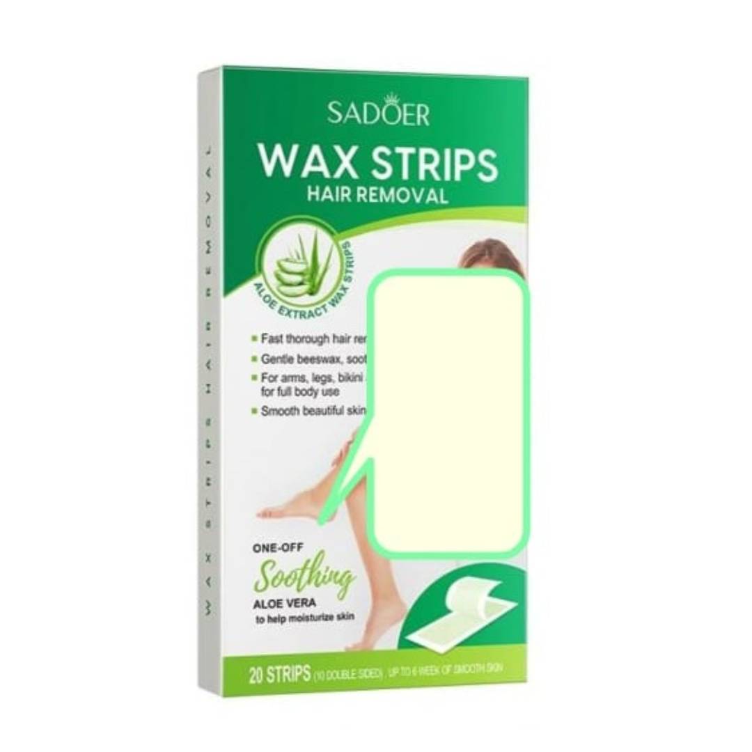 Sadoer Hair Removal Wax 20 Strips 10 Double Sided – beautygirl-pk