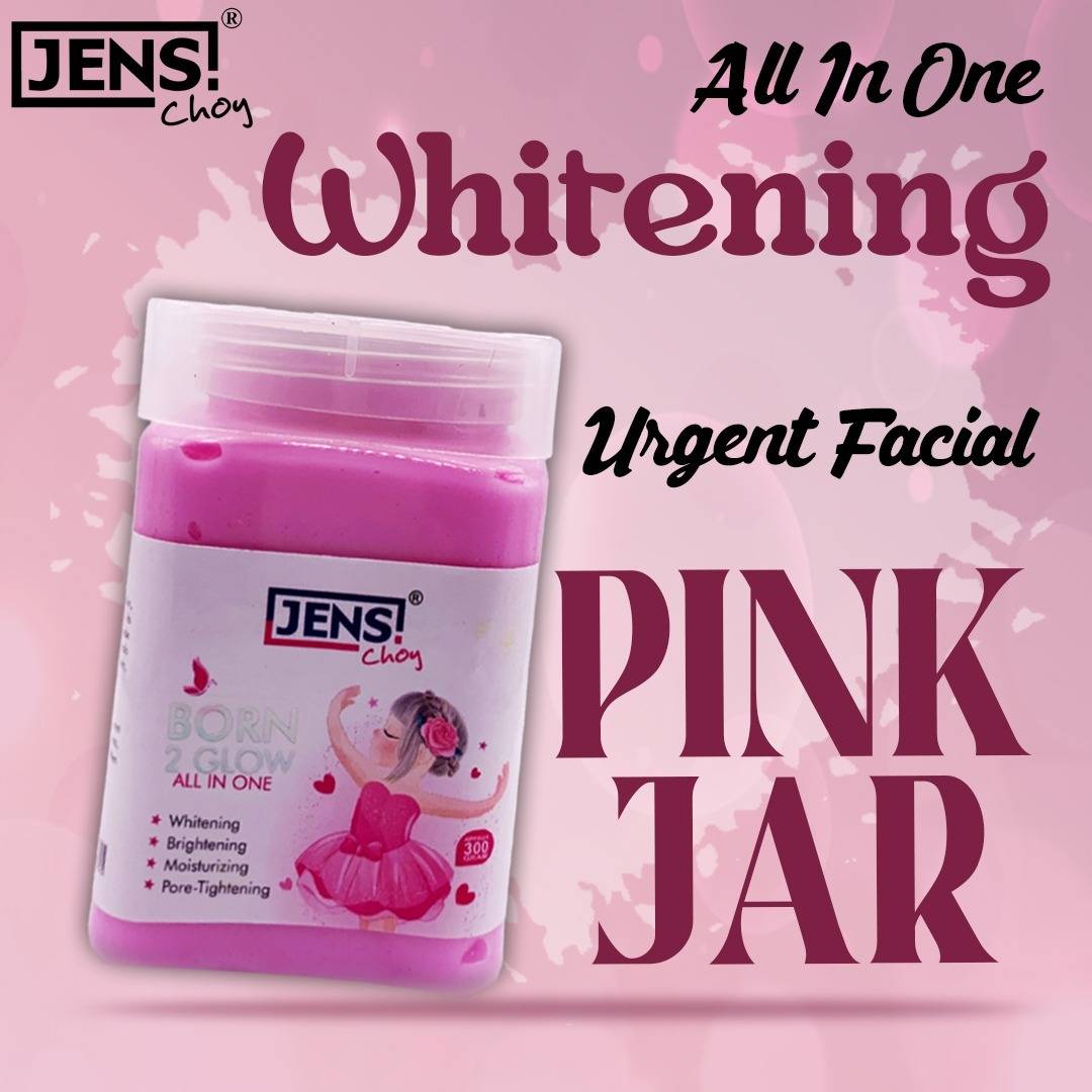 Jens Choy Born To Glow All in One Pink Whitening Facial Jar – beautygirl-pk