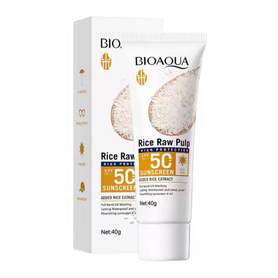 Bioaqua Rice Raw Pulp 50 SPF Sunblock 40g – beautygirl-pk