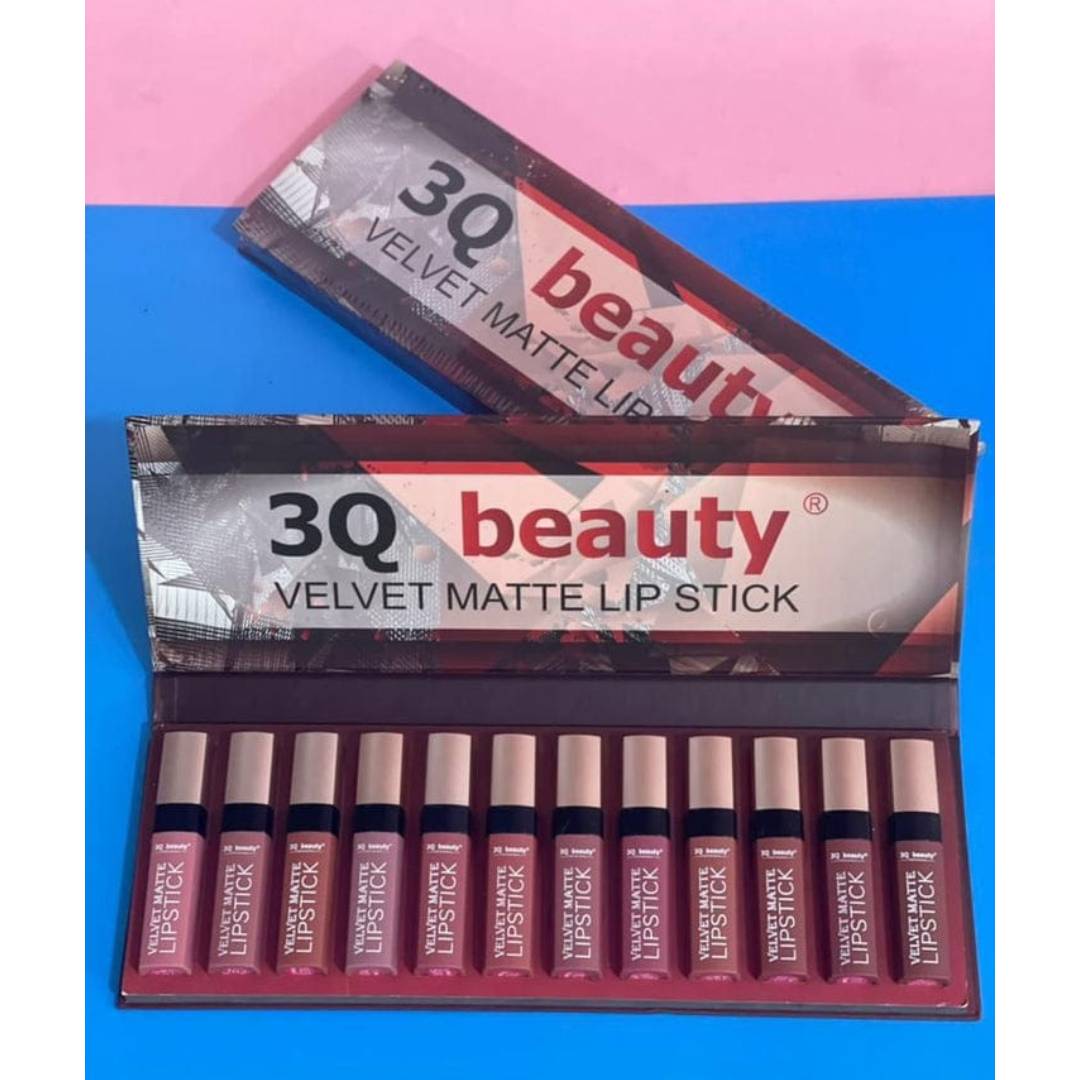 3Q Beauty Velvet Matte Lipstick 12Pcs Set – beautygirl-pk