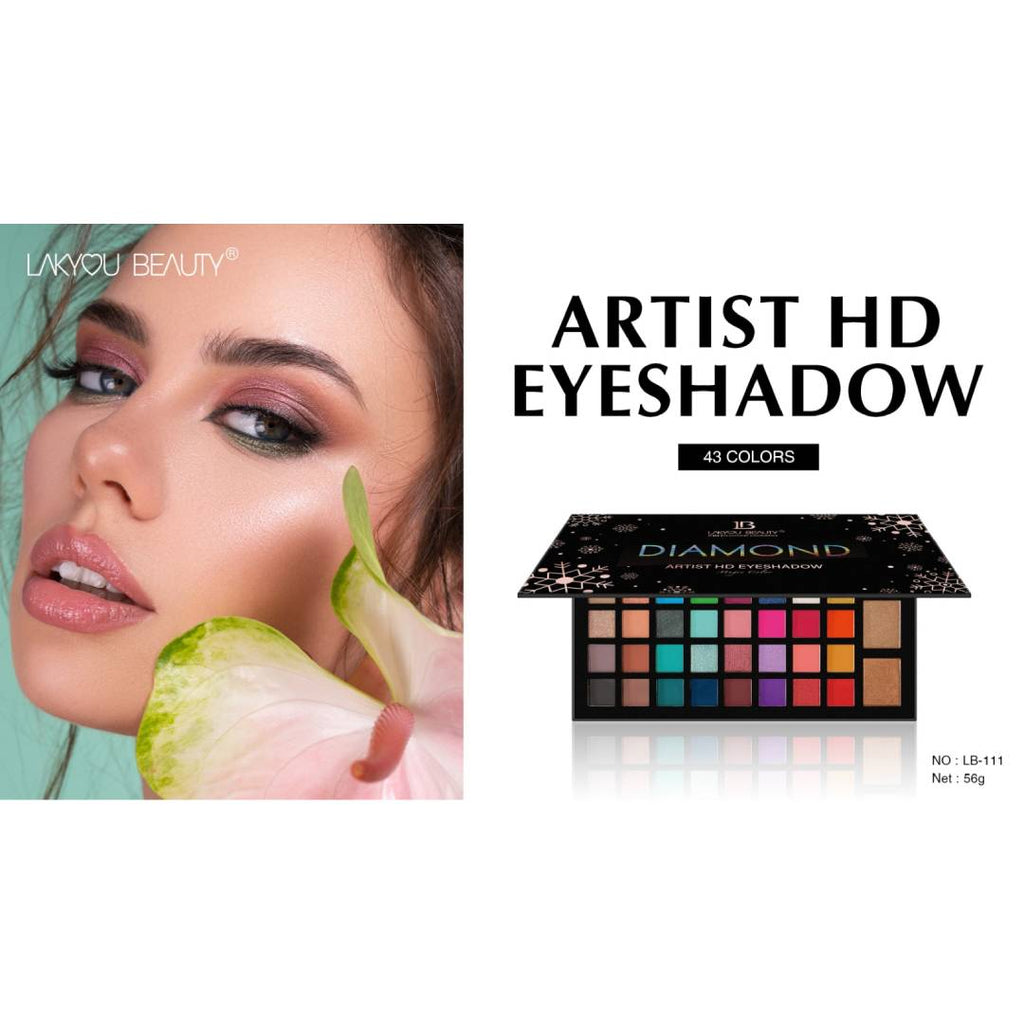 LAKYOU BEAUTY 43 Color Diamond Artist HD Eyeshadow Palette – beautygirl-pk
