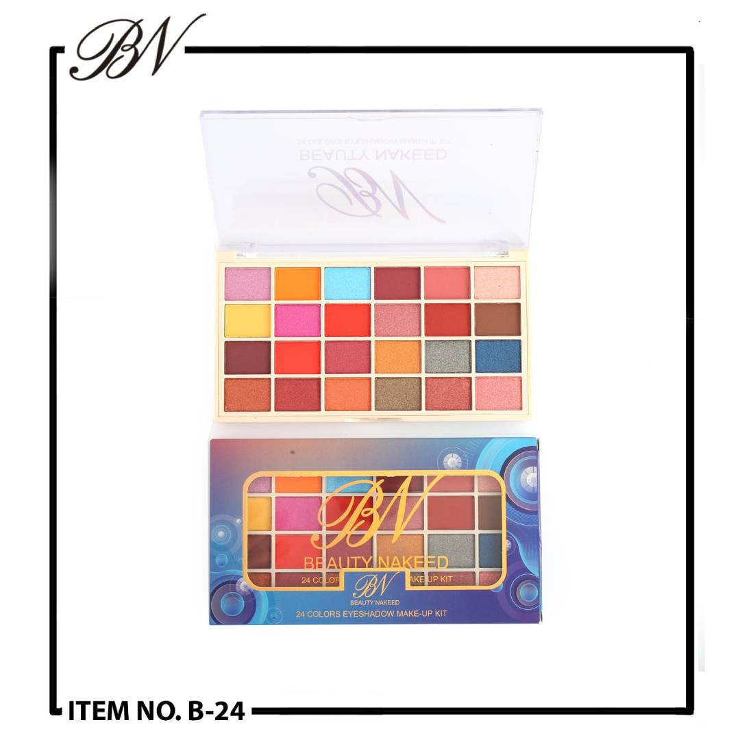 BN Beauty Nakeed 24 Colors Eyeshadow Makeup Kit Palette B-24 ...