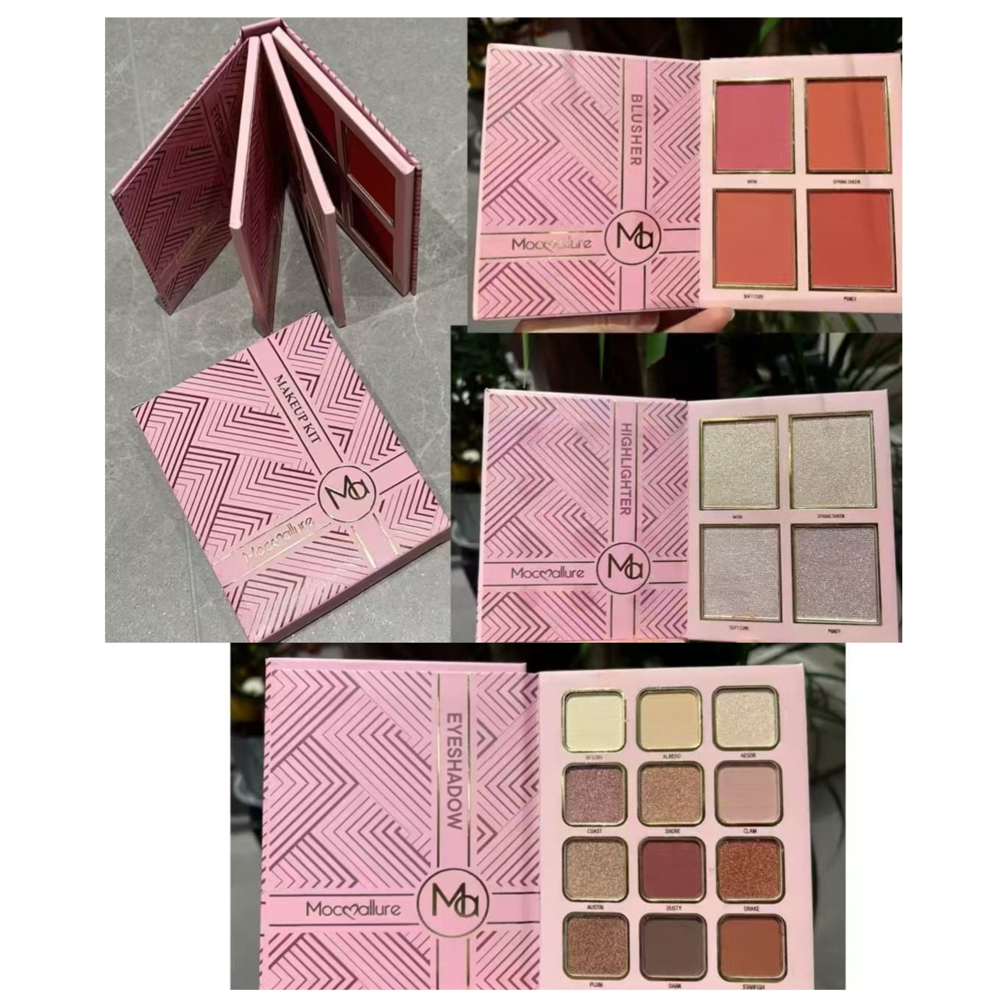 Mocallure Makeup kit Eyeshadow, Highlighter & Blush 3in1 Kit ...