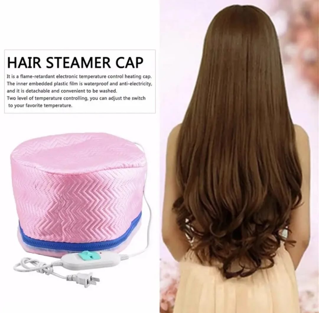 Electric Thermal Hair Steamer Cap for Hair SPA Waterproof Deep Conditi ...