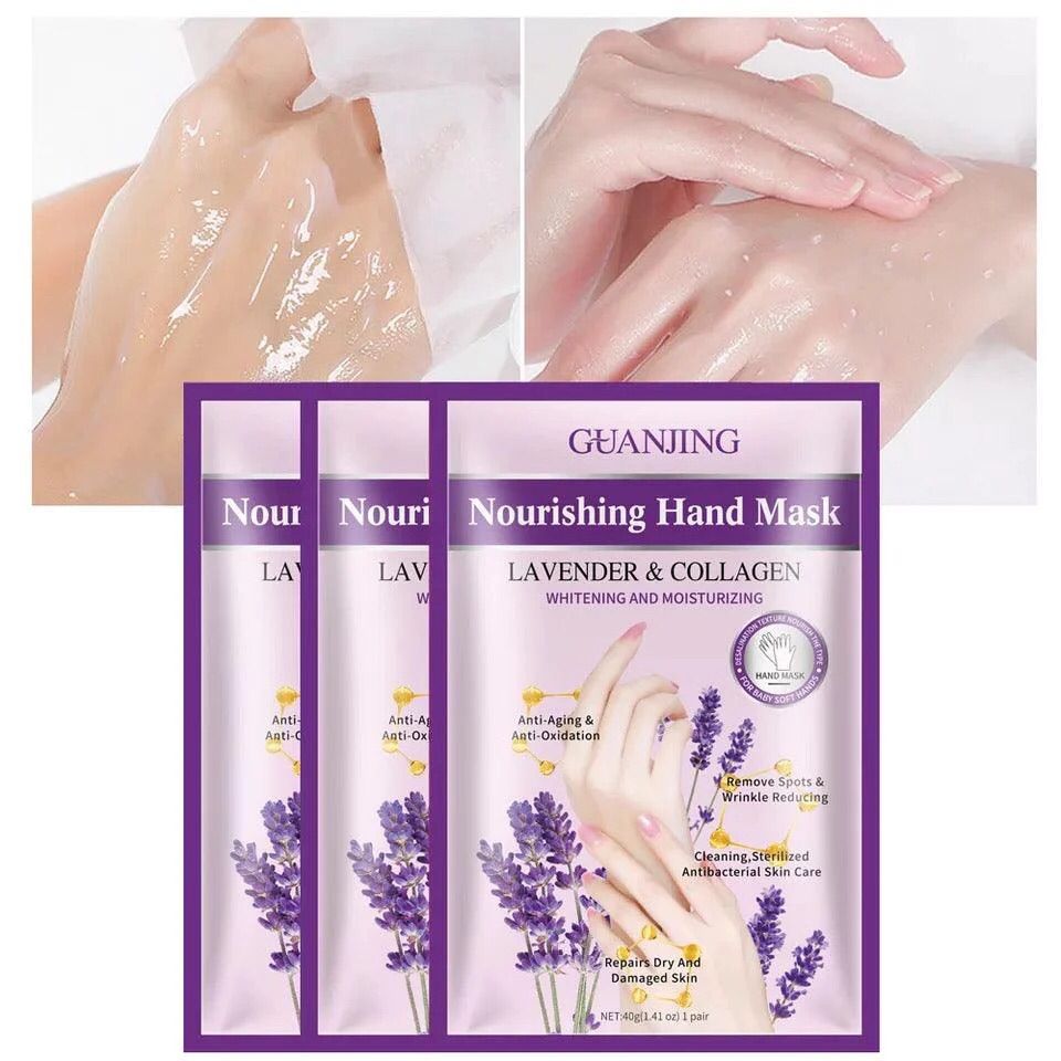 Guanjing Nourishing Hand Mask Lavender And Collagen Hands Mask ...