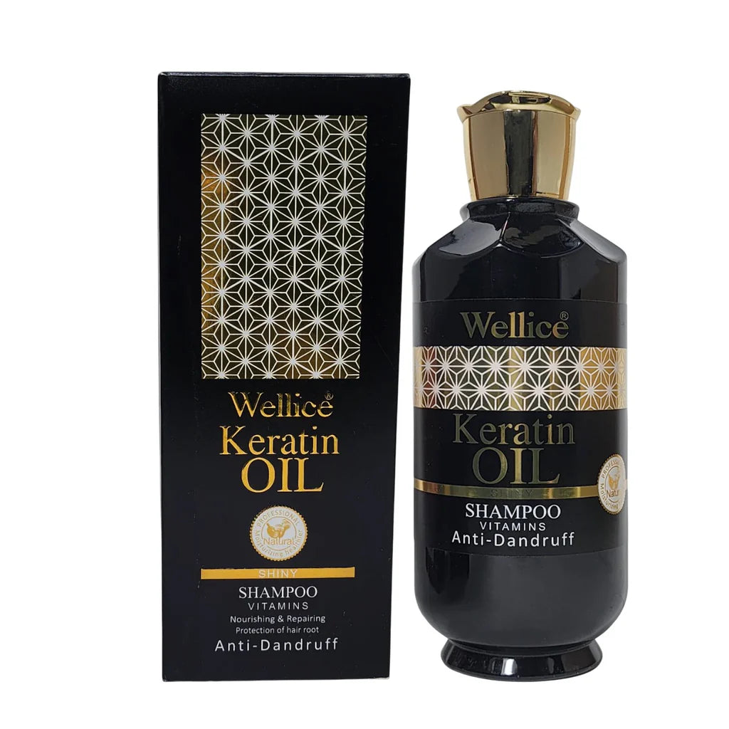 Wellice Premium Edition Keratin Oil Spa Vitamins Anti Dandruff Shampoo – beautygirl-pk